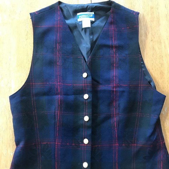 Pendleton | Jackets & Coats | Vintage Pendleton Wool Vest Sz 6 Sz 4 ...